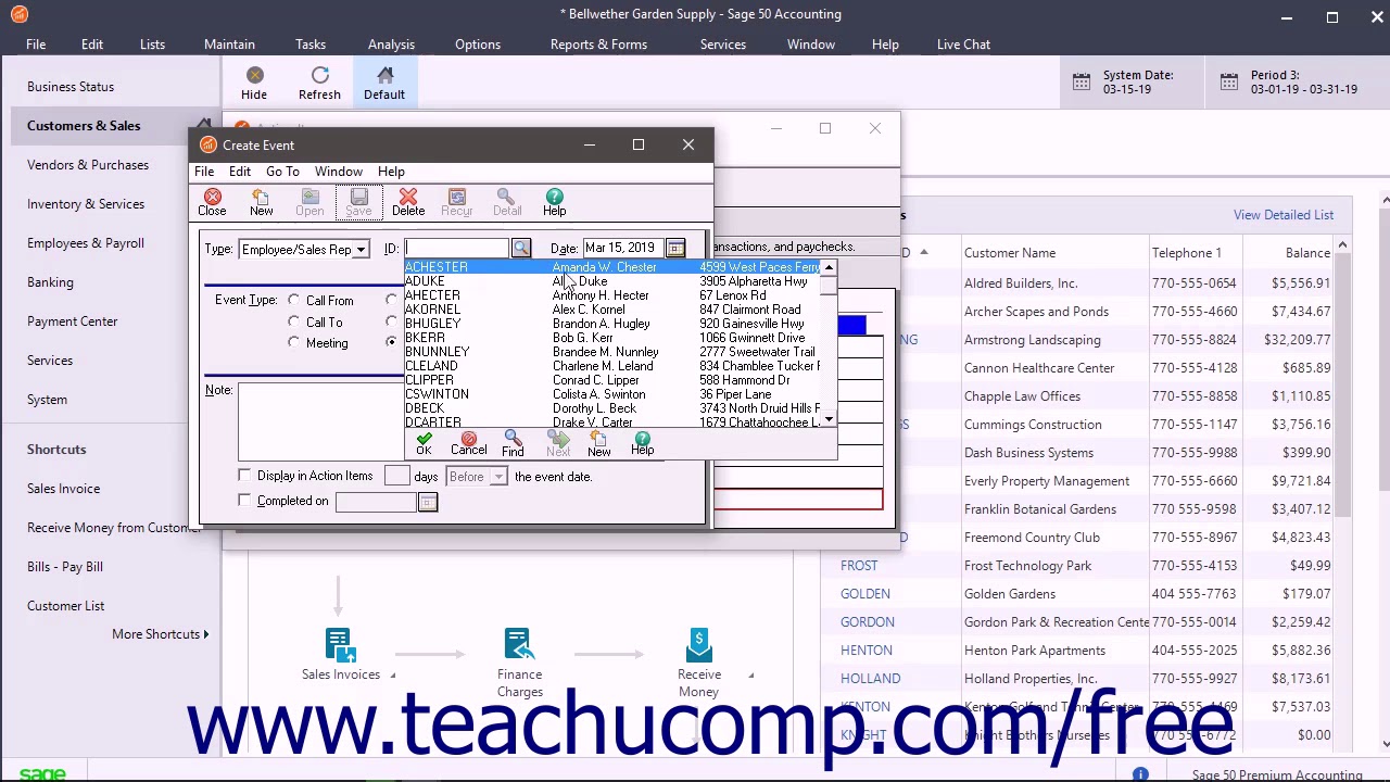 Sage 50 2018 Tutorial Events Sage Training Youtube
