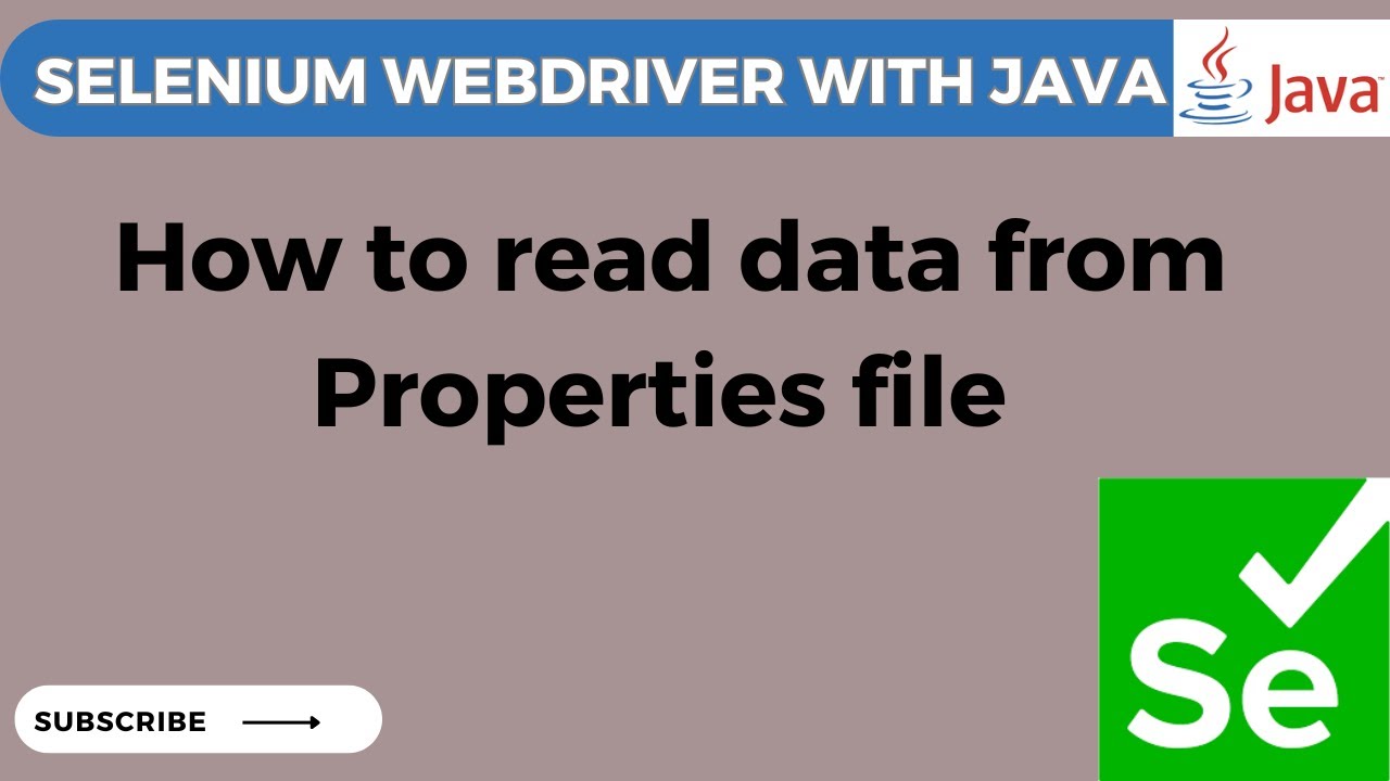 Selenium Webdriver Tutorial 34 How To Read Data From Properties File