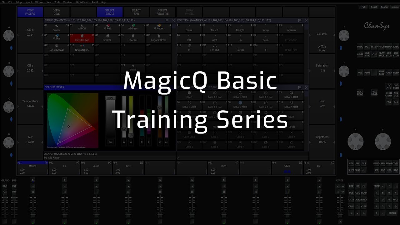 Chamsys Magicq Basic Training Introduction Youtube