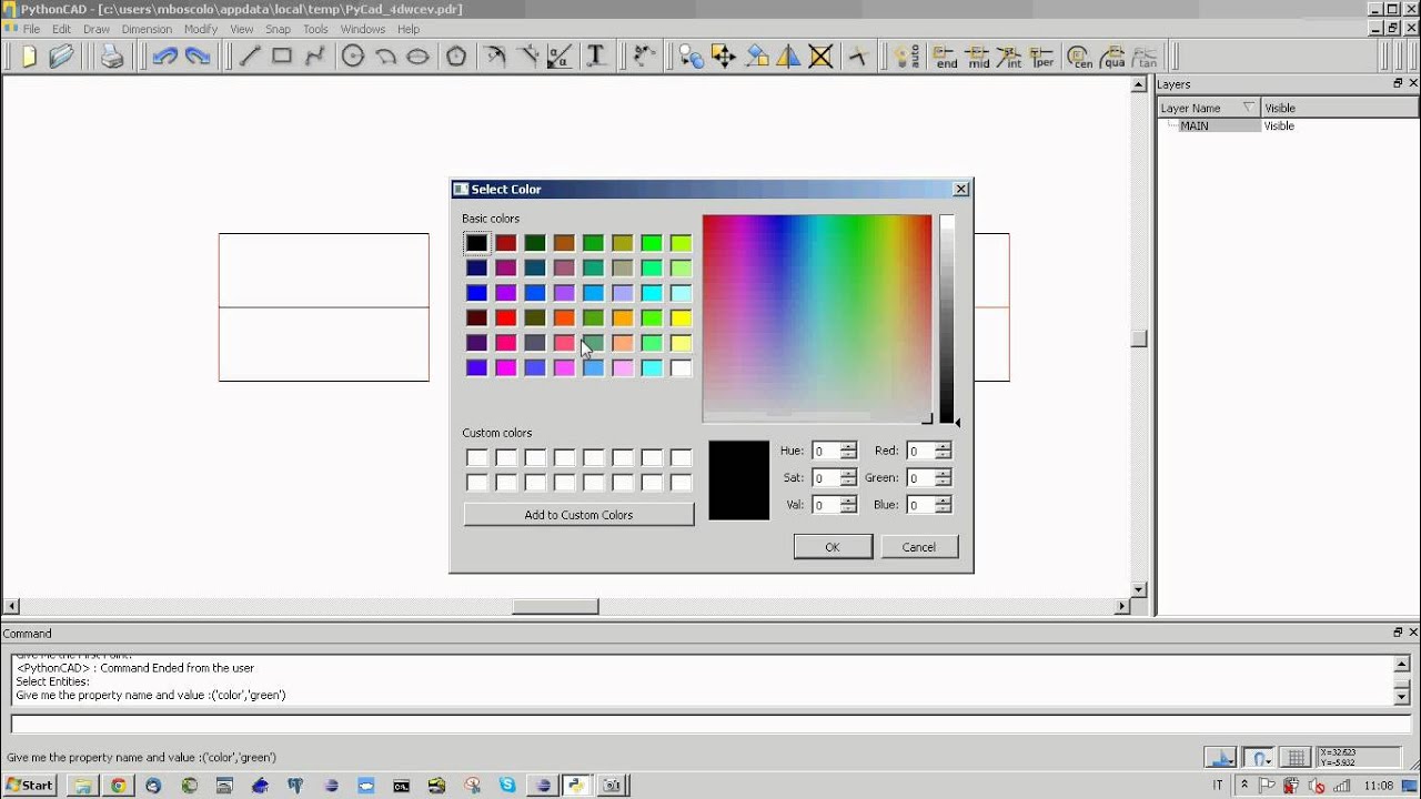 Pythoncad In Action With Preview Youtube