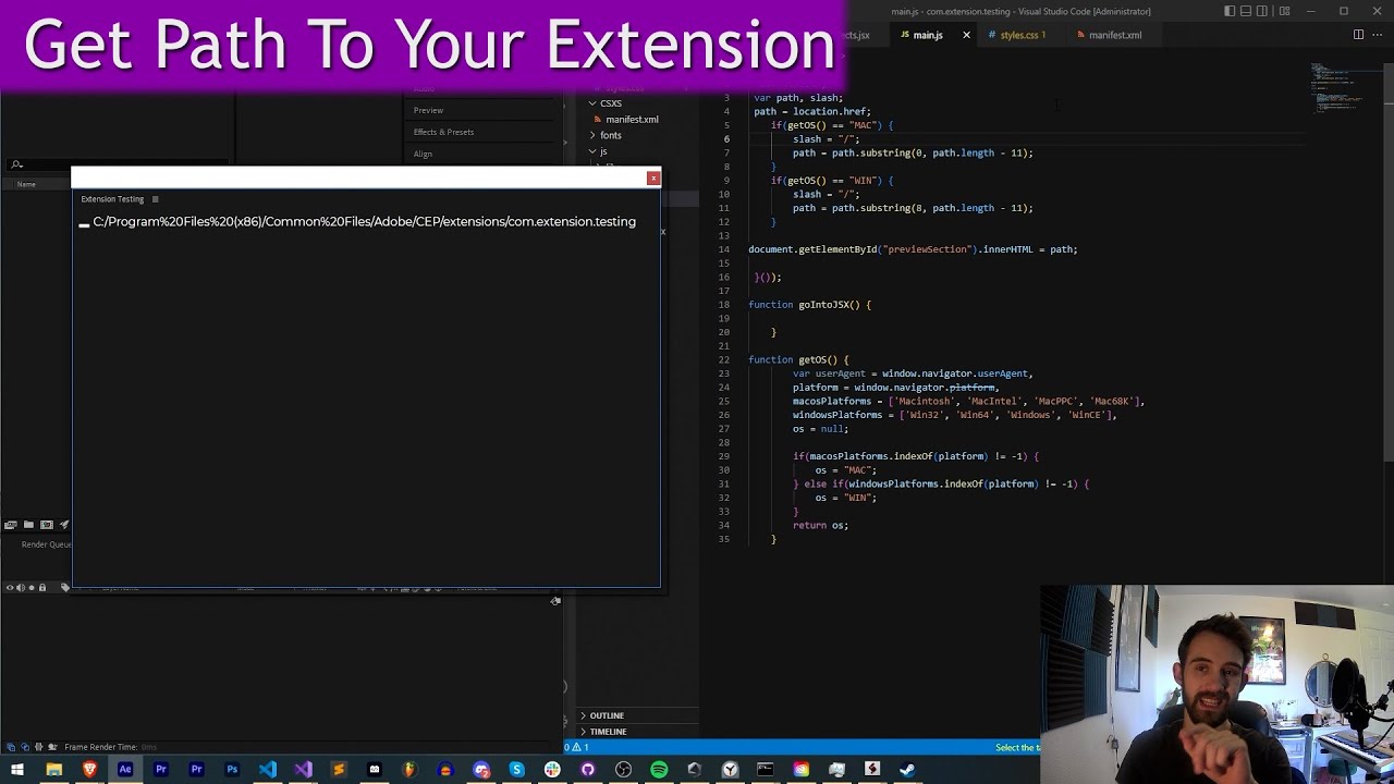 Adobe Extension Quicktip Get Path To Your Extension Youtube