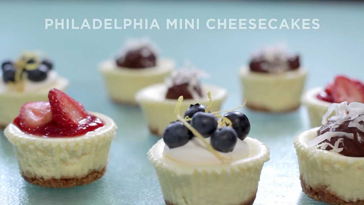 Mini Cheesecakes Recipe Philadelphia Cream Cheese Youtube