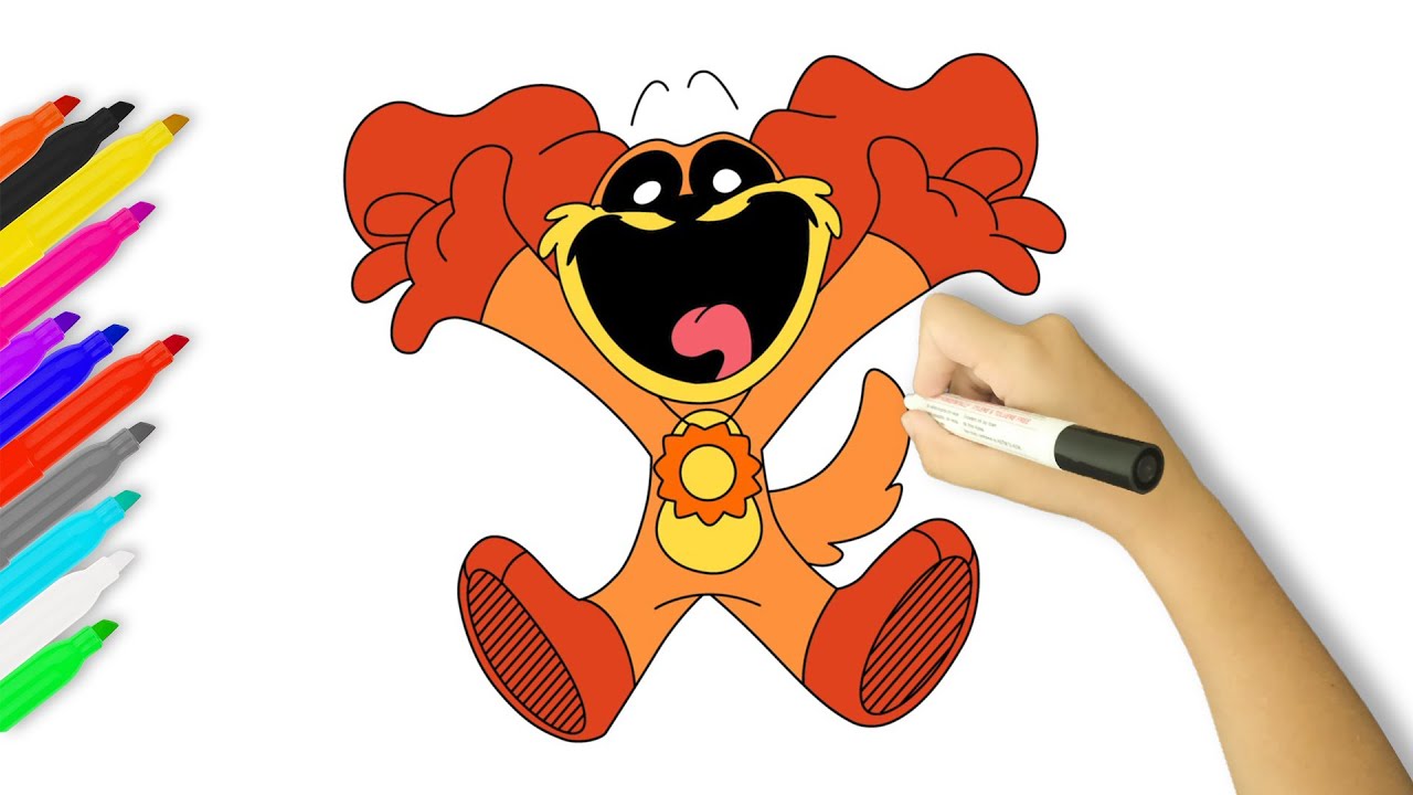 How To Draw Monster Dogday From Poppy Playtime Smiling Critters Easy ...