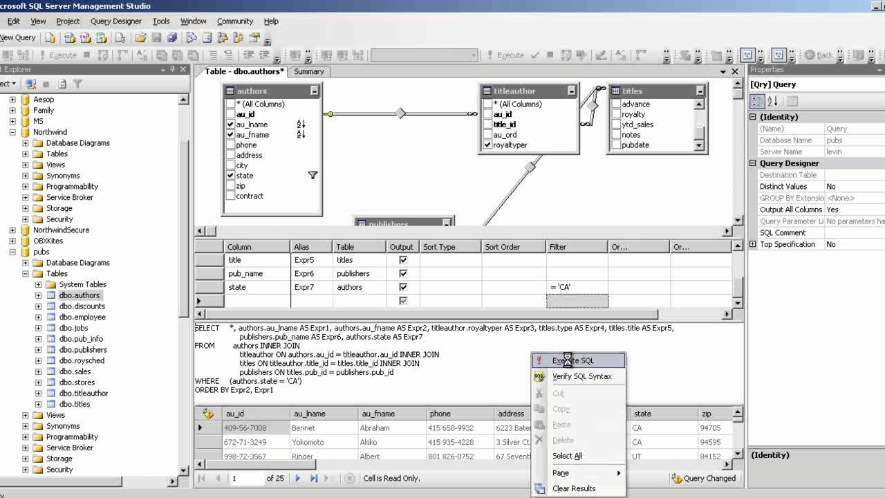 Using Sql Server Management Studio Table Designer To