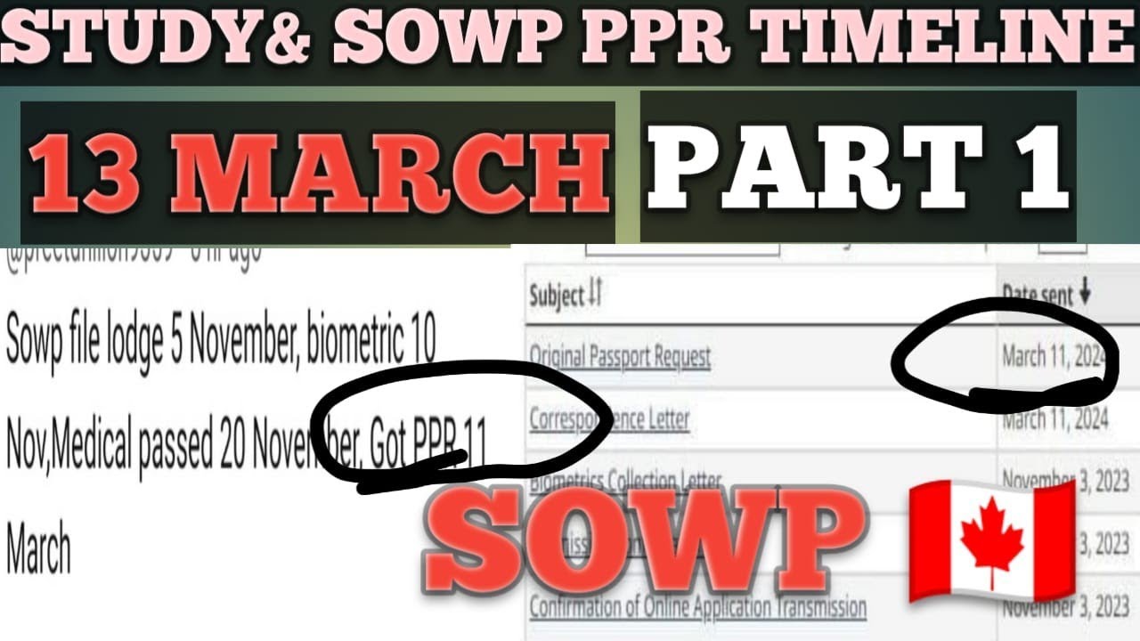 13 March Ppr Timeline Canada Sowp рџ ёрџ Youtube