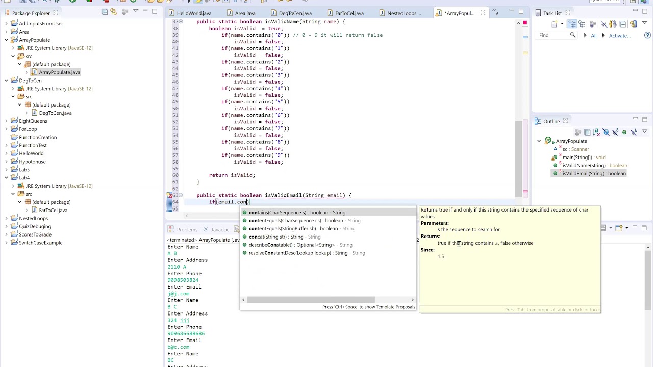 String Validation In Java Youtube