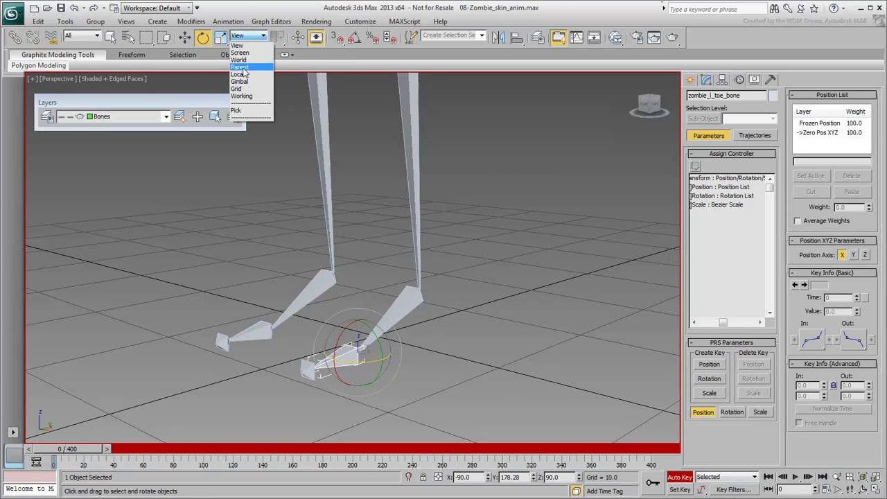 Character Rigging In 3ds Max Testing The Skeleton Youtube