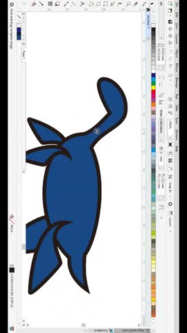 Drawing Vector Cartoon Plesiosaurus Using Coreldraw Shorts Youtube