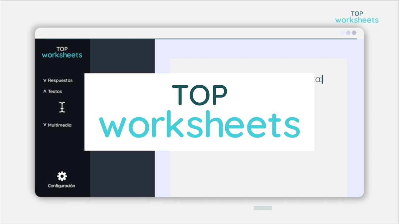 Cómo Usar El Editor De Topworksheets Youtube