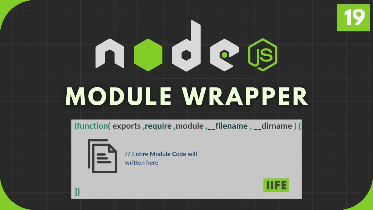 Node Js Tutorial 19 Module Wrapper Function Youtube
