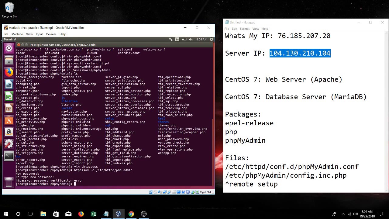 Installing Configuring Phpmyadmin Youtube