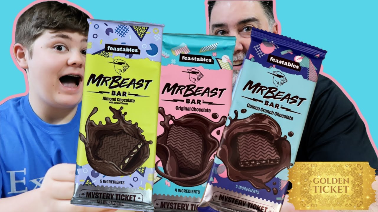 New Mrbeast Chocolate Bars Review Golden Ticket Chris Frezza