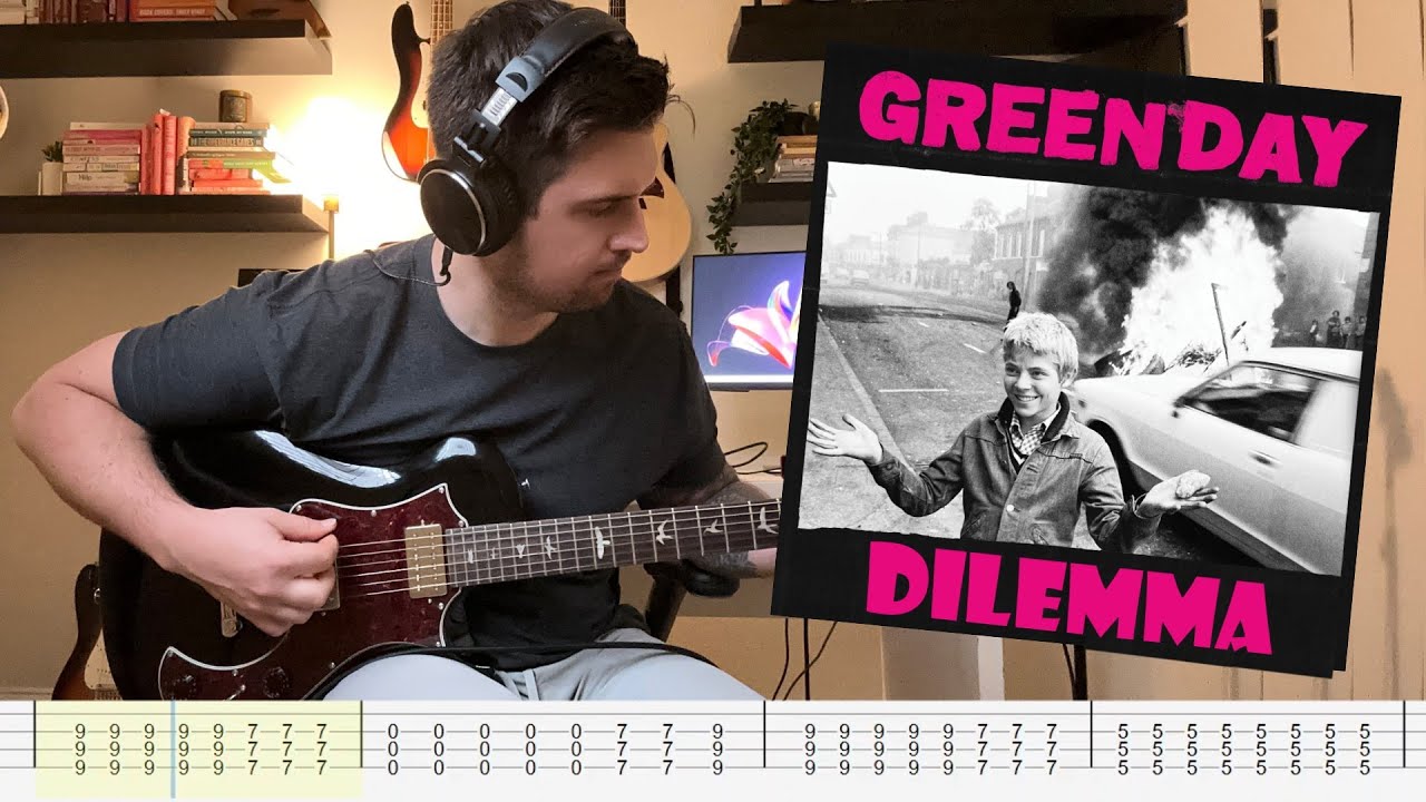 Dilemma Green Day â Guitar Cover With On Screen Tabs Youtube