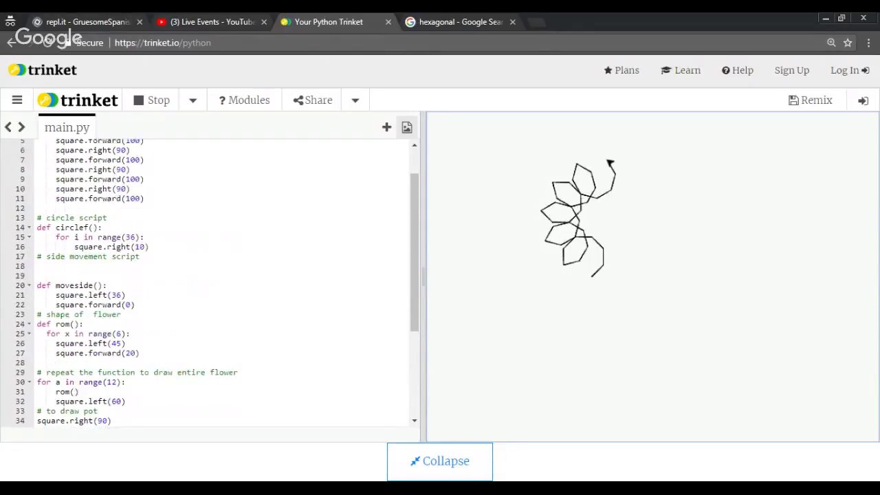Python Turtle Sunflower Drawing 3 Youtube