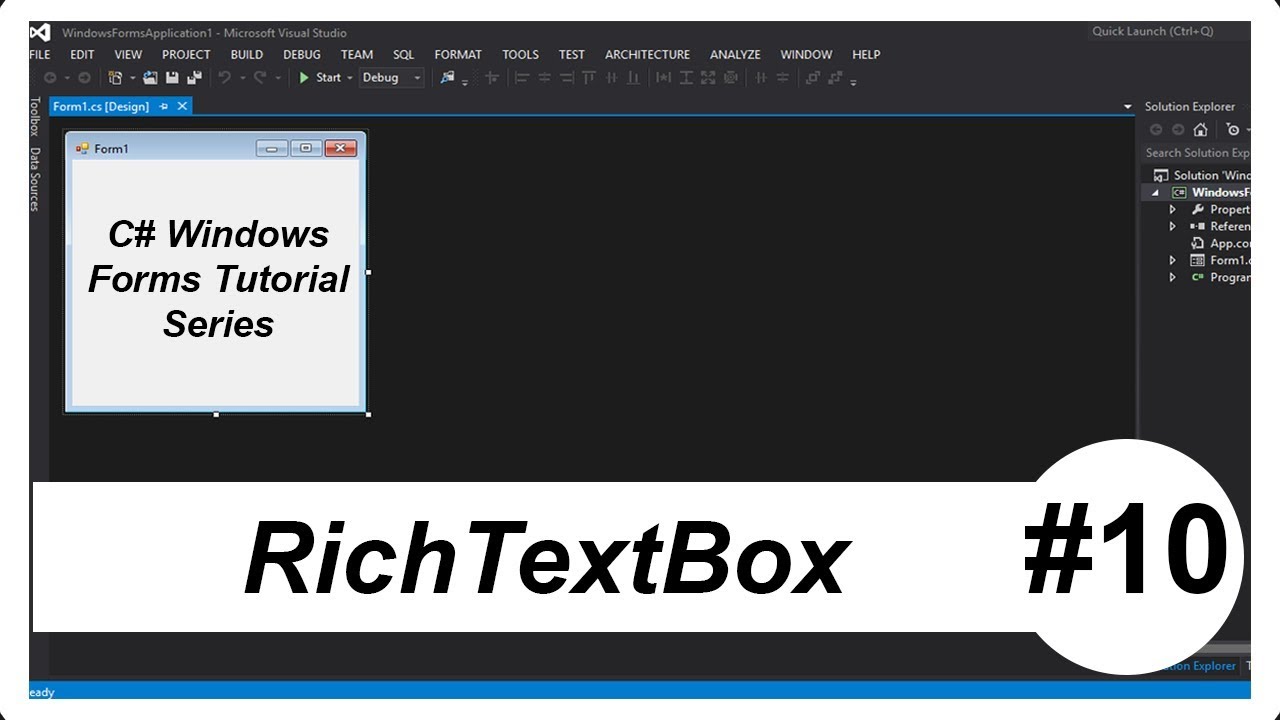 C Windows Forms Tutorial 10 Richtextbox Youtube