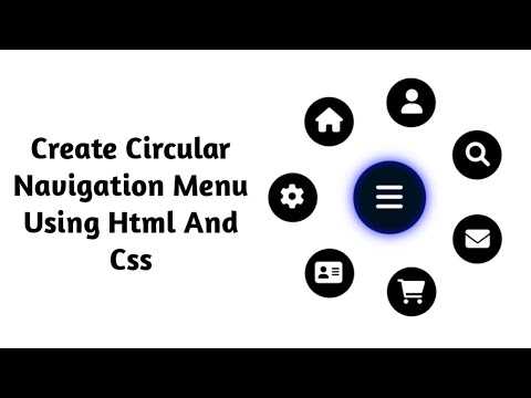 Create Circular Navigation Menu Using Html And Css Youtube