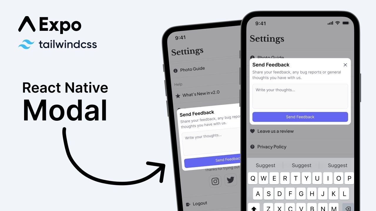 Build A Custom React Native Modal Expo Tailwindcss Youtube