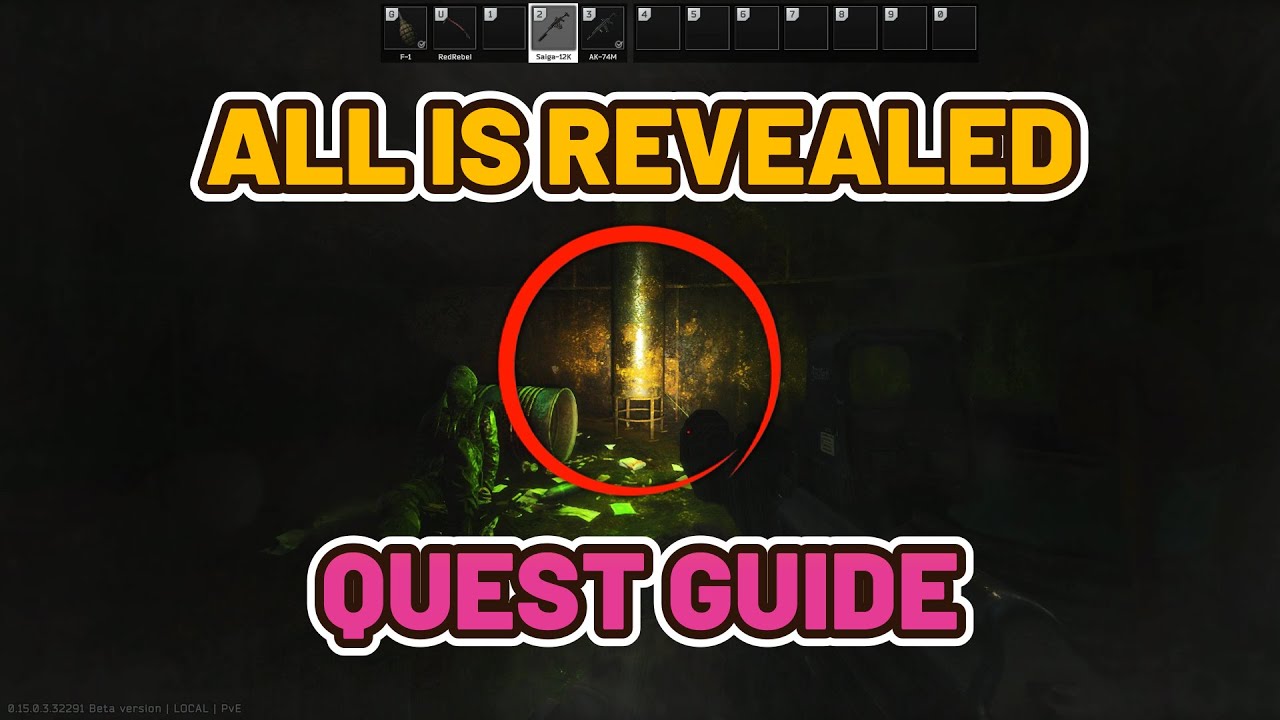 All Is Revealed Quest Guide Factory Escape From Tarkov