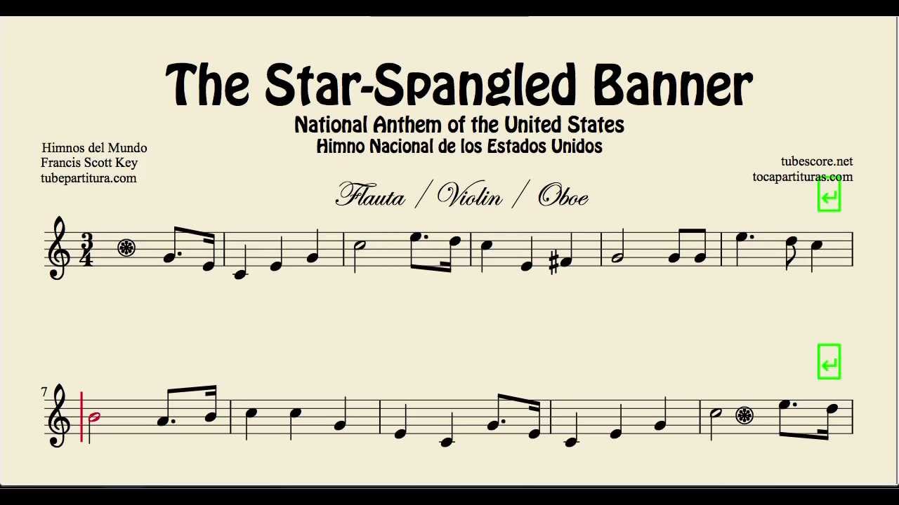 Flute Sheet Music National Anthem At Hattie Branch Blog