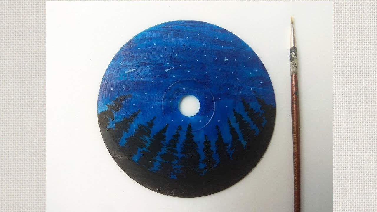 Painting On Compact Disc Cd Diy Tutorials Art Creato Youtube