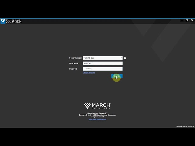 March Networks End User Training Command Client