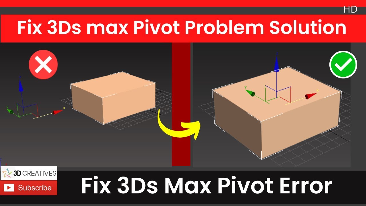 Fix 3dsmax Pivot Problem Solution Youtube