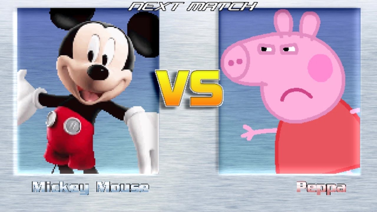 M U G E N Battles Mickey Mouse Vs Peppa Pig Youtube