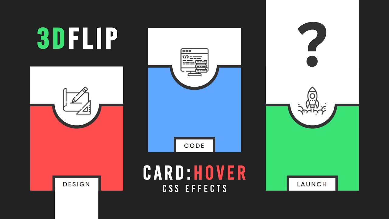 Css Card Hover Effects Html Css 3d Flip Youtube