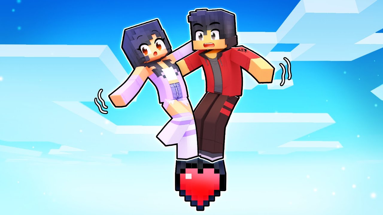 Aphmau And Aaron On One Heart In Minecraft Youtube