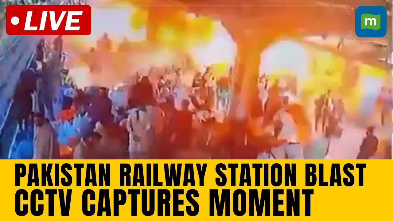 Massive Bomb Blast In Pakistan Railway Station Cctv Camera Captures