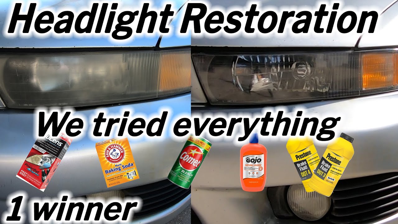 How To Restore Headlights Diy Headlight Restoration Youtube