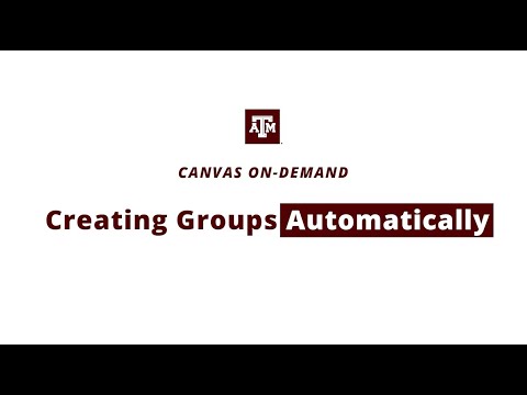 Creating Groups Automatically Youtube