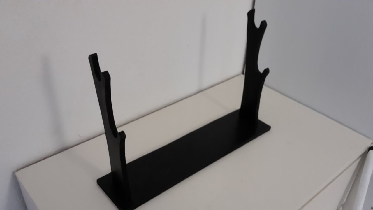 How To Make A Katana Stand Katanakake Free Templates Youtube