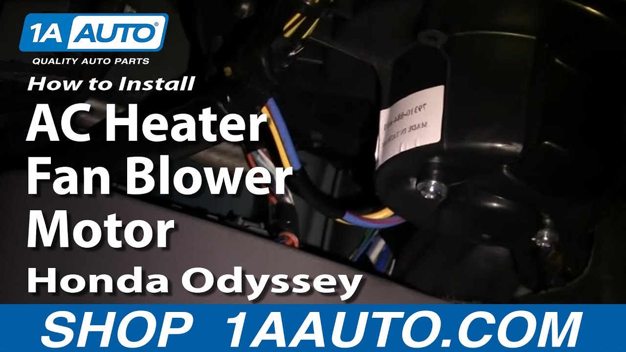 How To Install Replace Ac Heater Fan Blower Motor Honda Odyssey 1999
