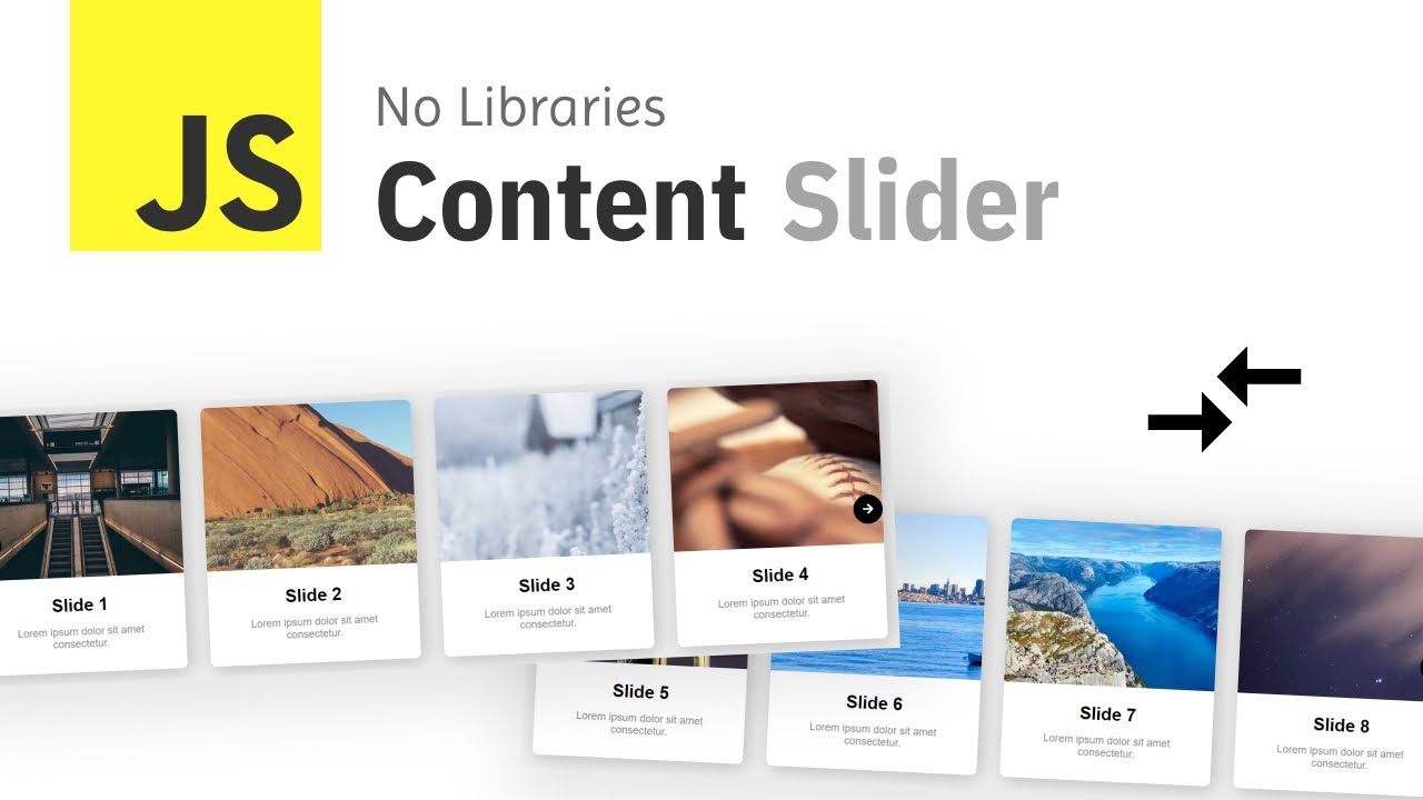 Build A Javascript Content Slider From Scratch Quick Tutorial Youtube