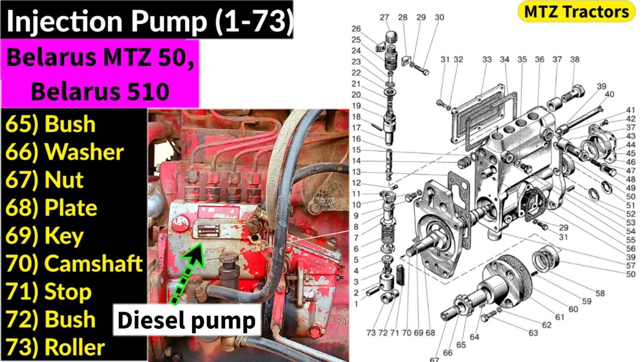 Fuel Injection Pump Parts Catalog Belarus Mtz 50 Belarus 510