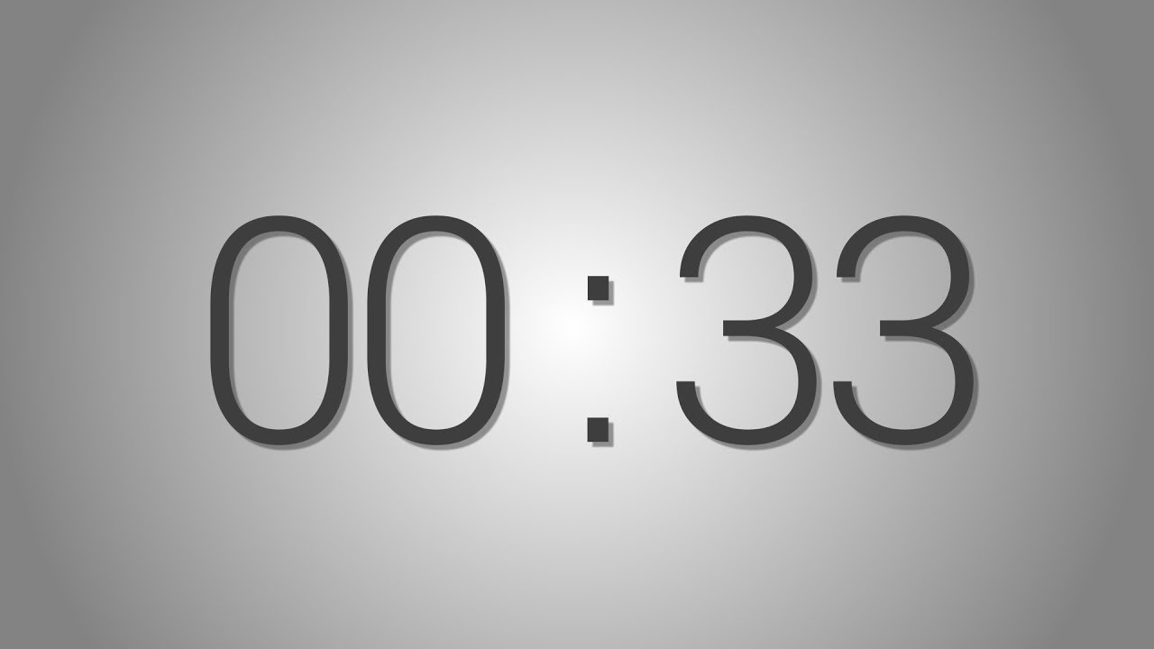 33 Seconds Countdown Timer Beep At The End Simple Timer Thirty