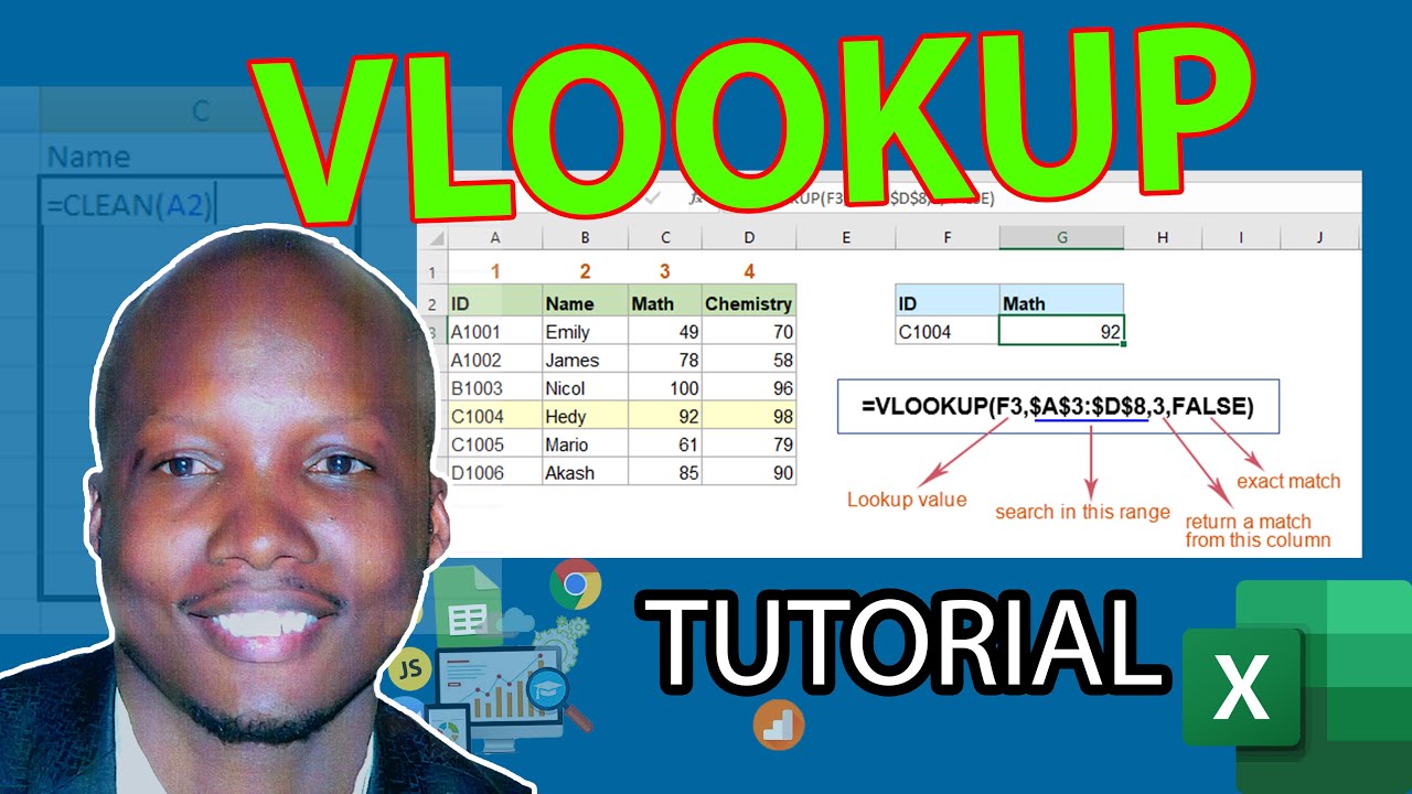 Vlookup Function Full Tutorial Youtube