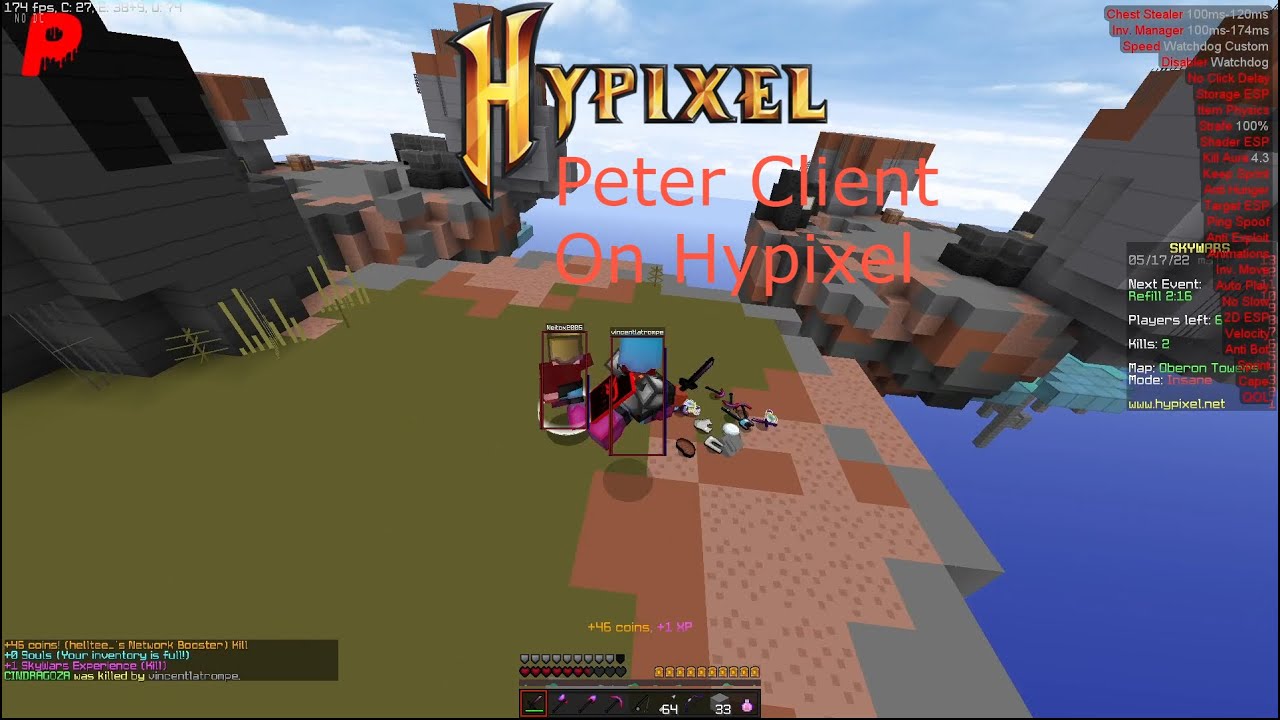 Peter Client Kill Montage On Hypixel Youtube