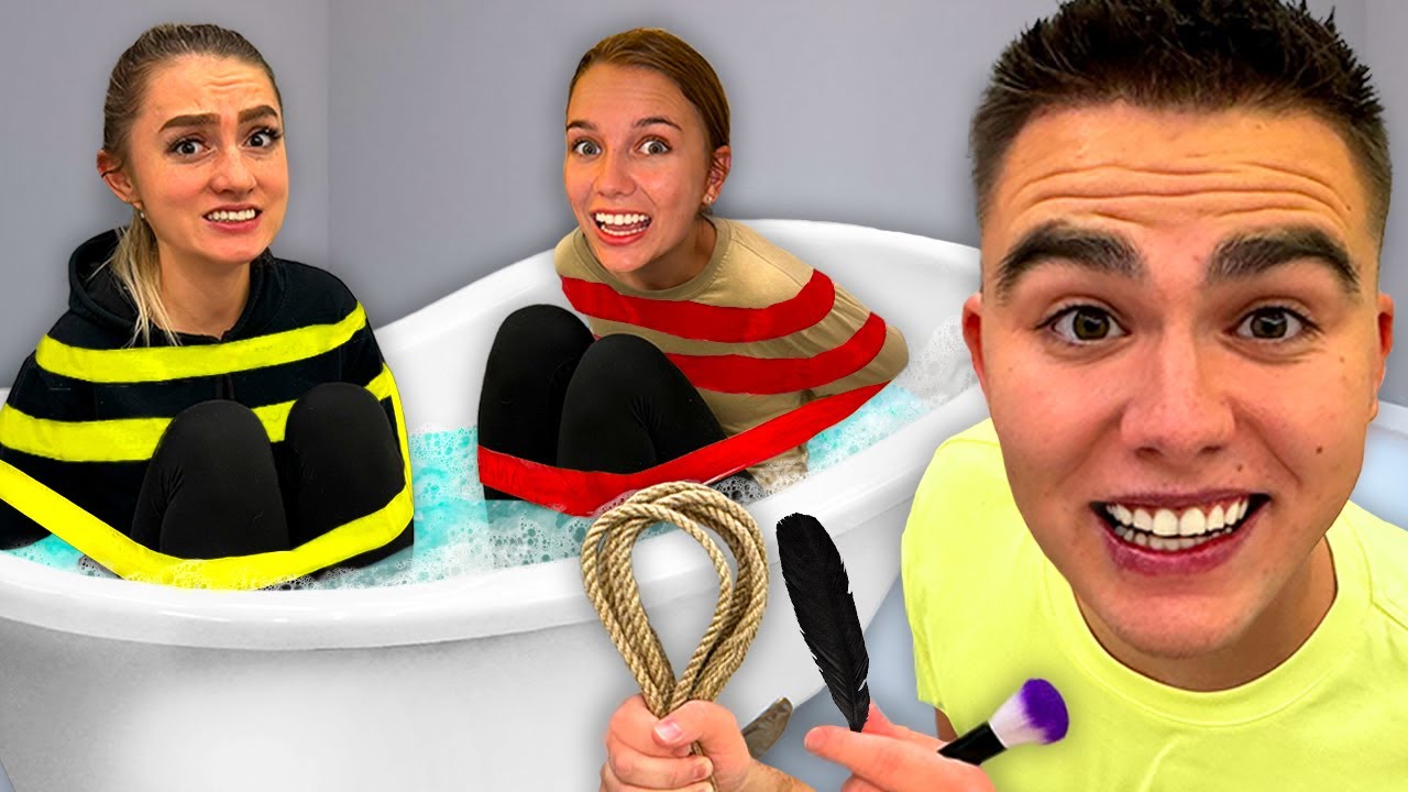Escape Challenge From Bathtub Tickle Feet Challenge Tasks With Duct