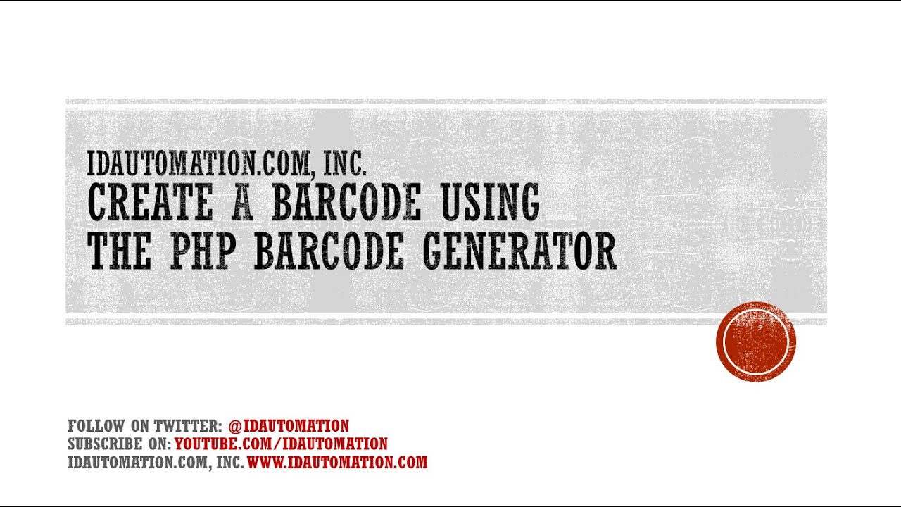 How To Create A Barcode Using The Php Barcode Generator Script Youtube