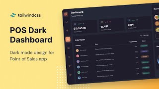 Pos Dark Dashboard Design Using Tailwind Css Speed Code Doovi