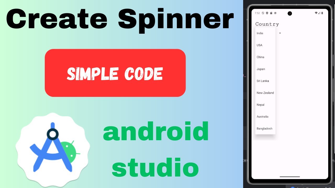 How To Create Spinner In Android Studio Spinner Create In Android