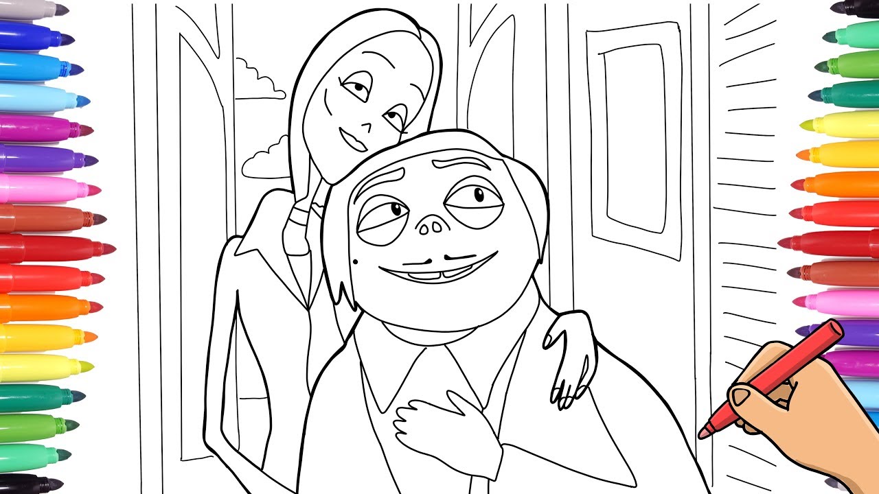 The Addams Family Coloring Pages For Kids Thae Addams Family Cartoon