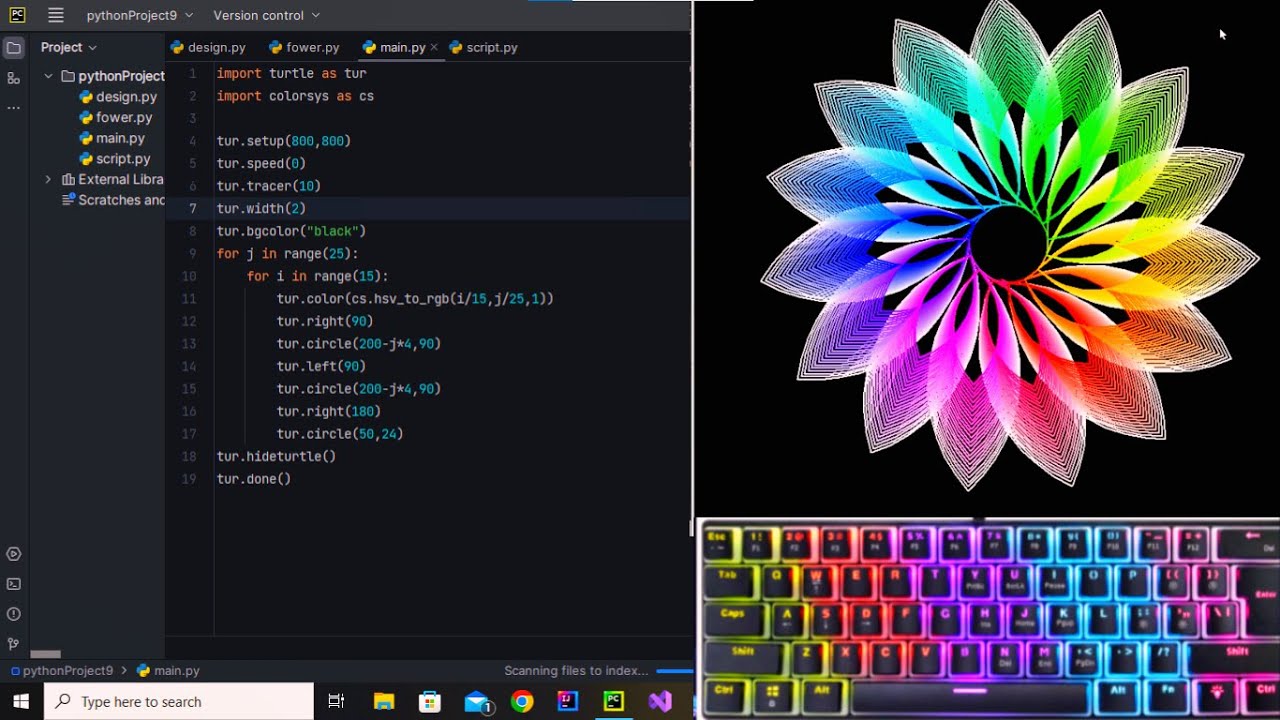 Asmr Programming Flowerрџњё In Python No Talking Youtube