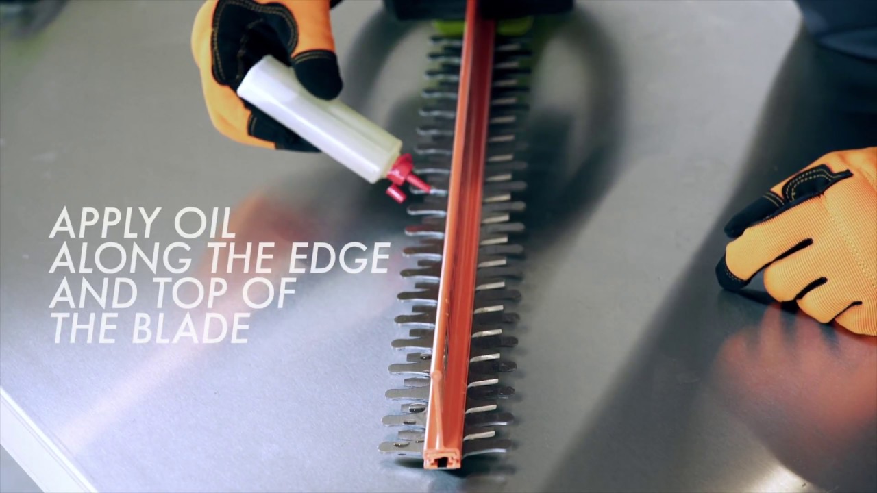 How To Lubricate Hedge Trimmer Blades Youtube