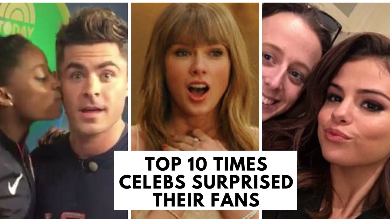 Top 10 Times Celebs Surprised Their Fans Hollywire Youtube