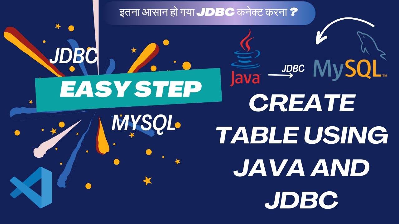 Step By Step Create Table Using Java And Jdbc In Vs Code Also From