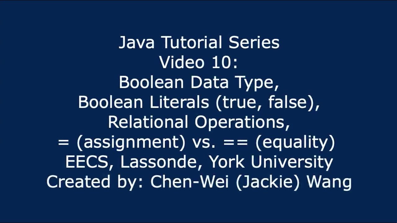 Eecs1021 Java Tutorial 10 Youtube