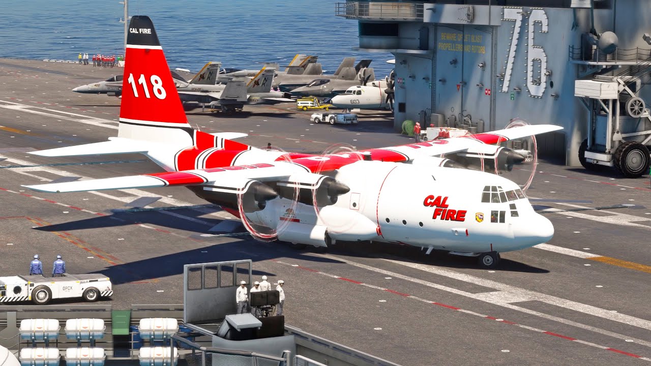 Insane Calfire 118 C 130 Launches Off An Aircraft Carrier Youtube